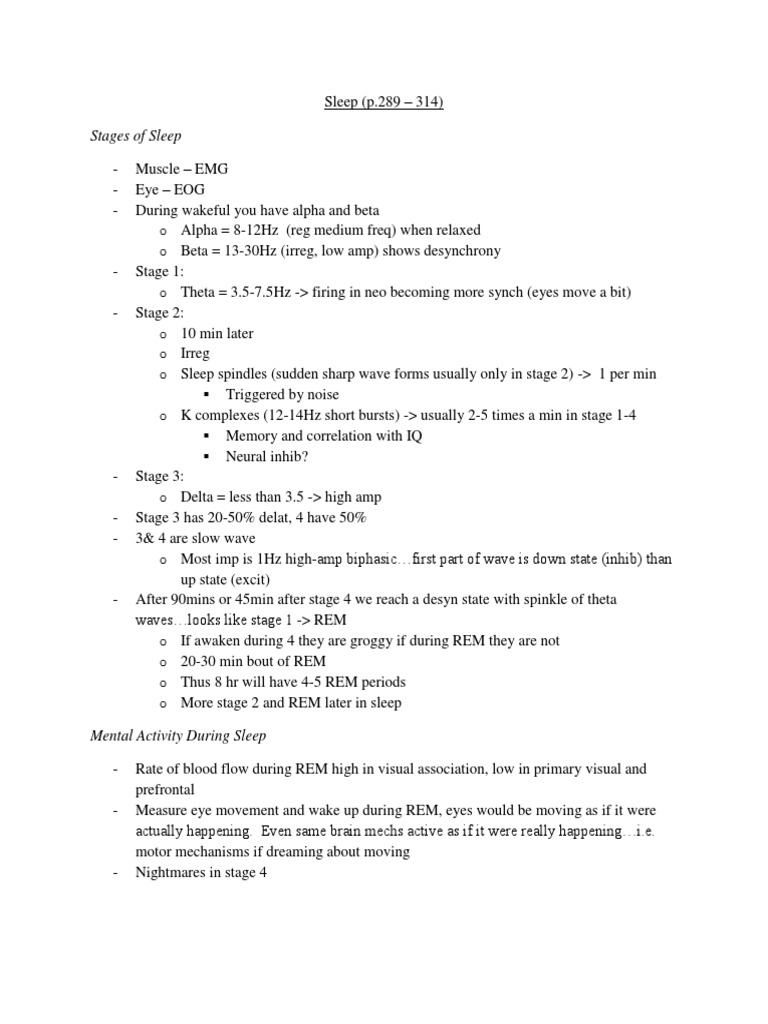 Stages of Sleep | PDF | Rapid Eye Movement Sleep | Sleep