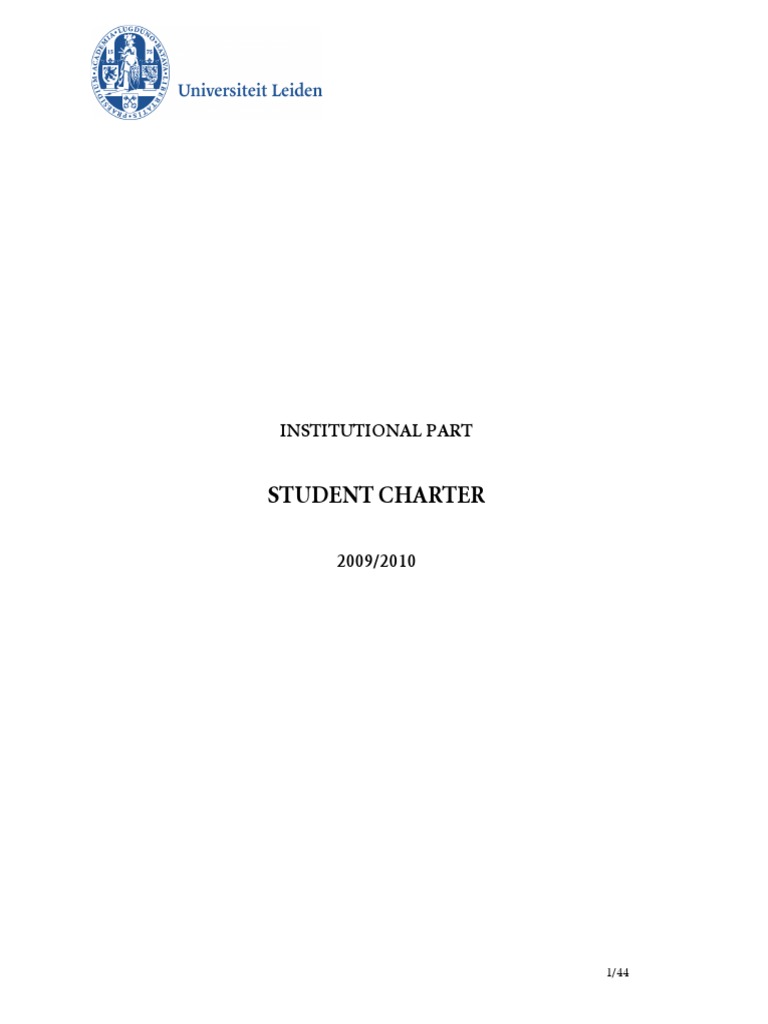 Student Charter 2009 2010 | PDF | University And College Admission ...