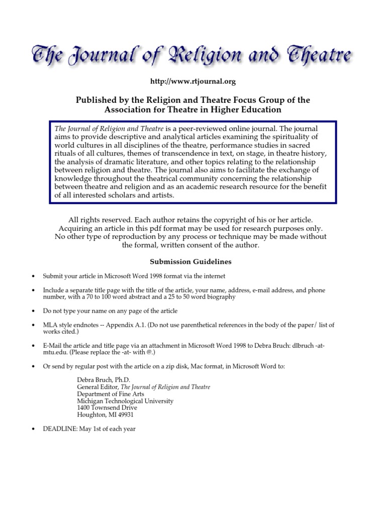 Theoretical Foundations of Grotowski's Total Act, Via Negativa, and ...