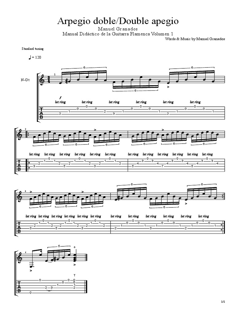 Granados, Manuel - Estudio Double Arpegio v1 | PDF