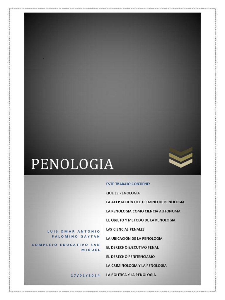La Penología y Sus Derivados | PDF | Castigos | Criminología