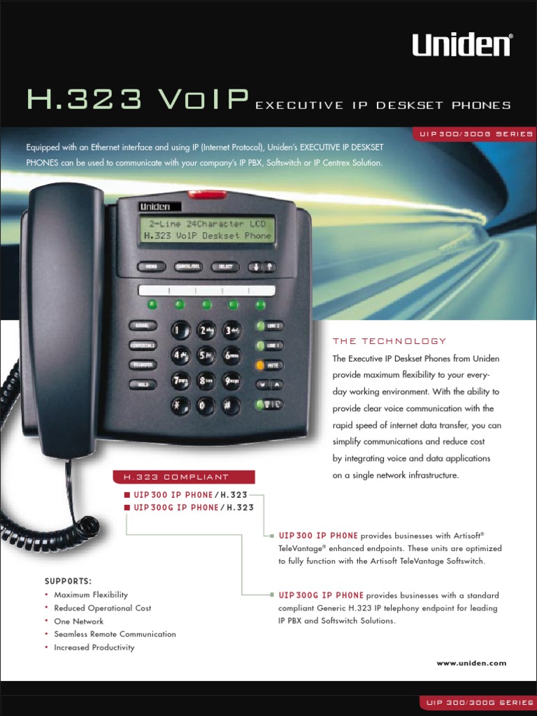 Uniden UIP300 | PDF | Voice Over Ip | Internet Protocols