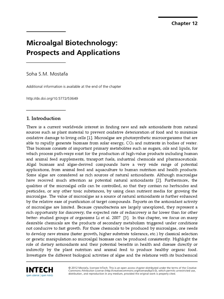 InTech-Microalgal Biotechnology Prospects and Applications | PDF ...