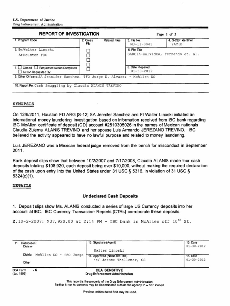 Reporte DEA | PDF | Drug Enforcement Administration | Judge