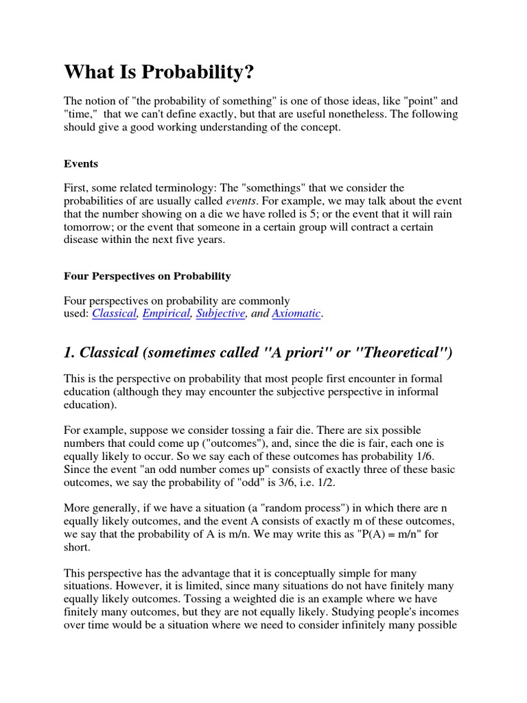 What Is Probability | PDF | Bayesian Probability | Probability