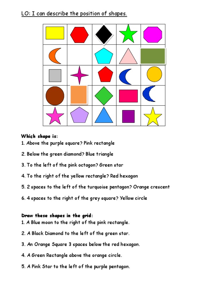 Shapes Positions | PDF