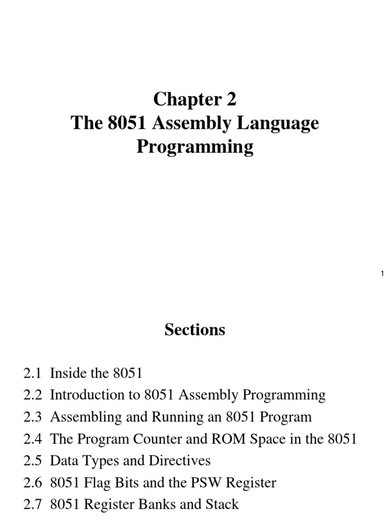8051 CH2 | PDF | Assembly Language | Instruction Set