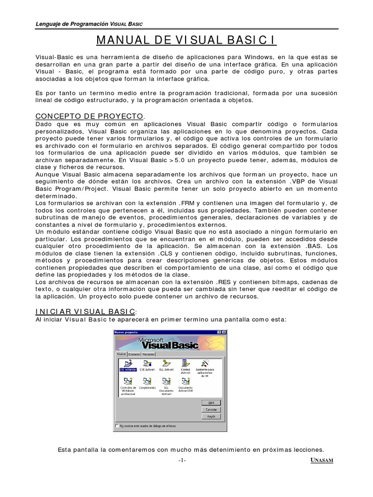 Manual Visual Basic | PDF | Básico | Ventana (informática)
