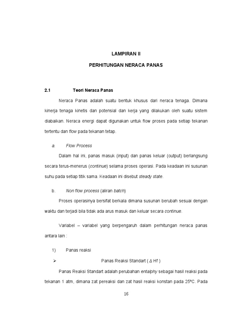 Lampiran 2 Neraca Panas | PDF