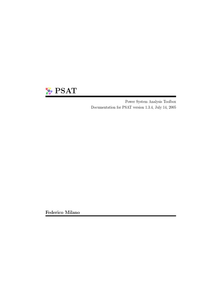 Psat-1 3 4 | PDF | Electric Power Transmission | Matlab