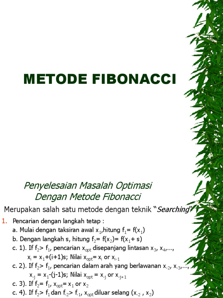 Metode Fibonacci | PDF