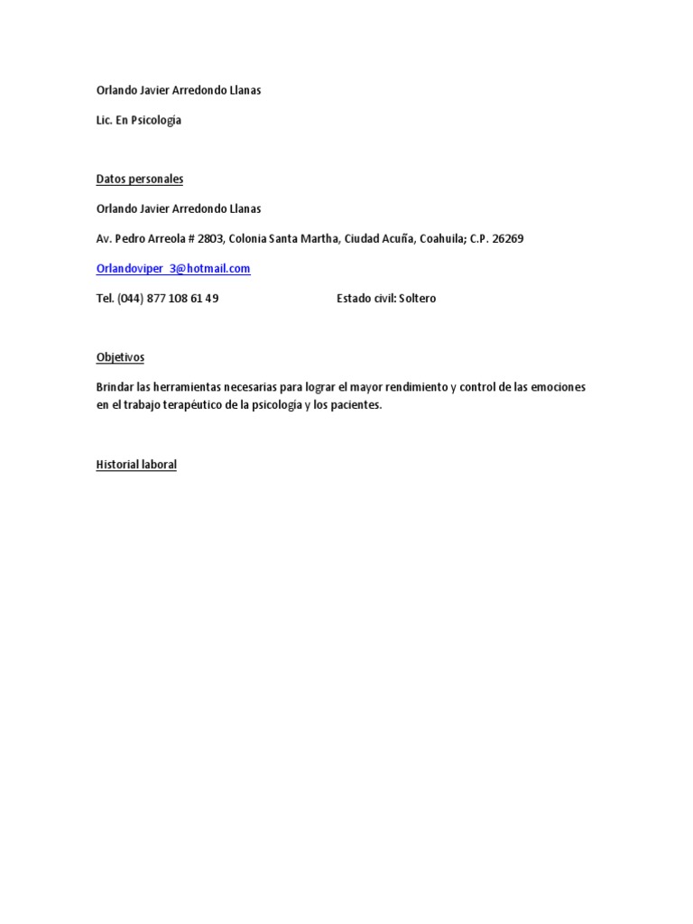 Curriculum Vitae IMSS | PDF