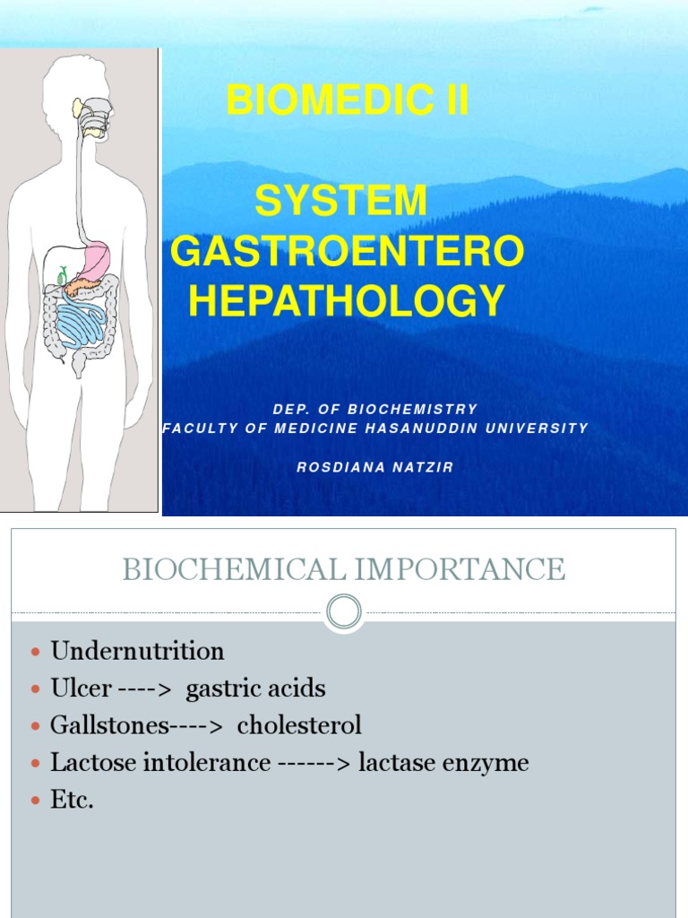 Biomedic Ii System Gastroentero Hepathology: Dep. of Biochemistry ...