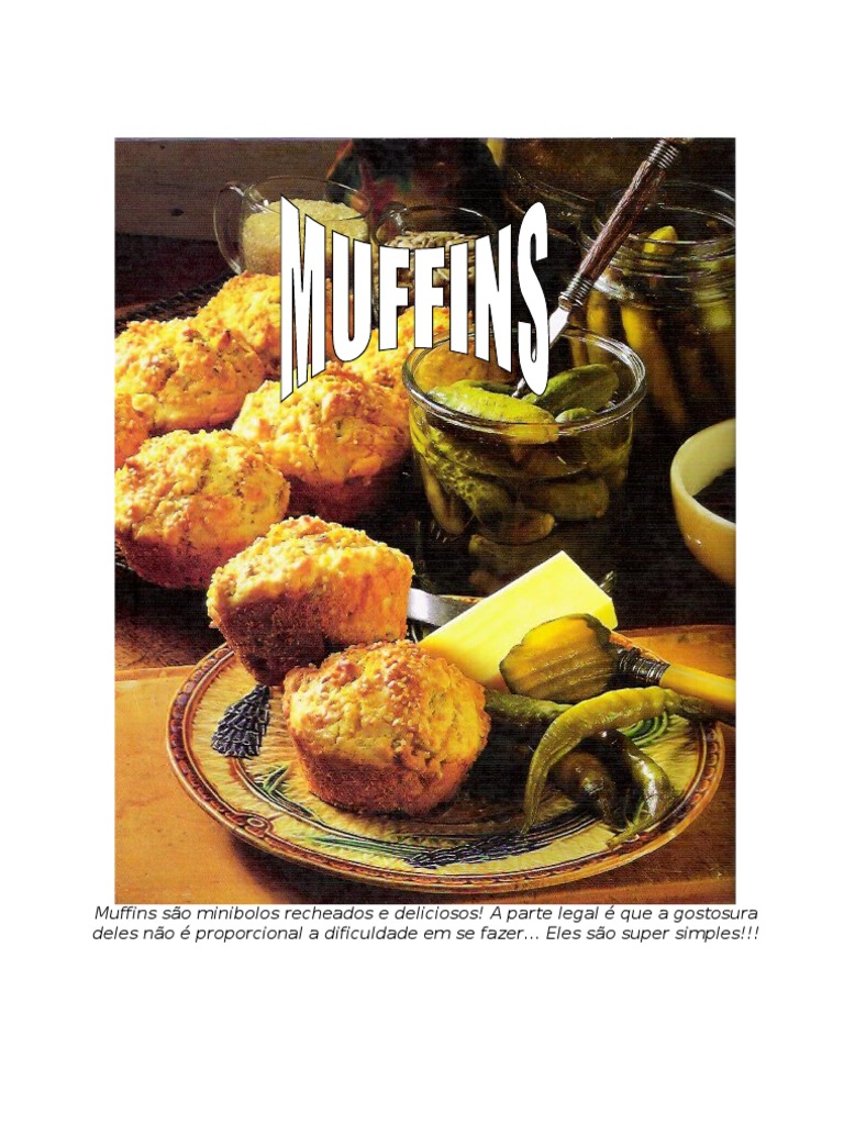 Receita de Muffins Doces Americanos | PDF | Chocolate | Chá