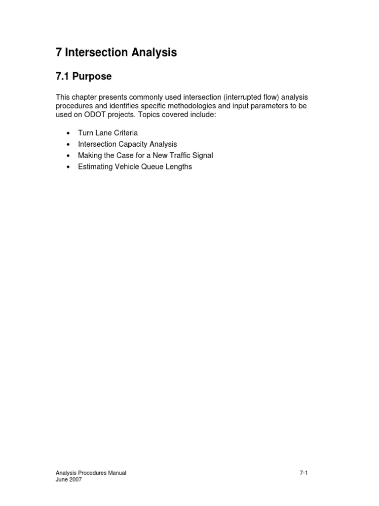 Intersection Analysis | PDF | Traffic | Traffic Light