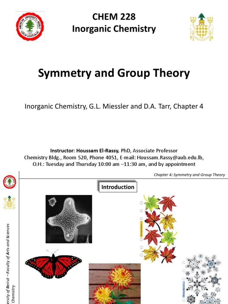 Chapter 4 - Symmetry and Group Theory | Chirality (Chemistry) | Matrix ...