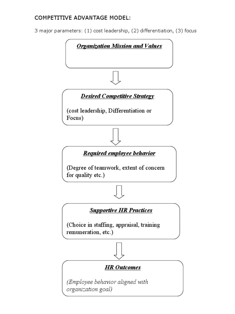 Competitive Advantage Model Overview | PDF