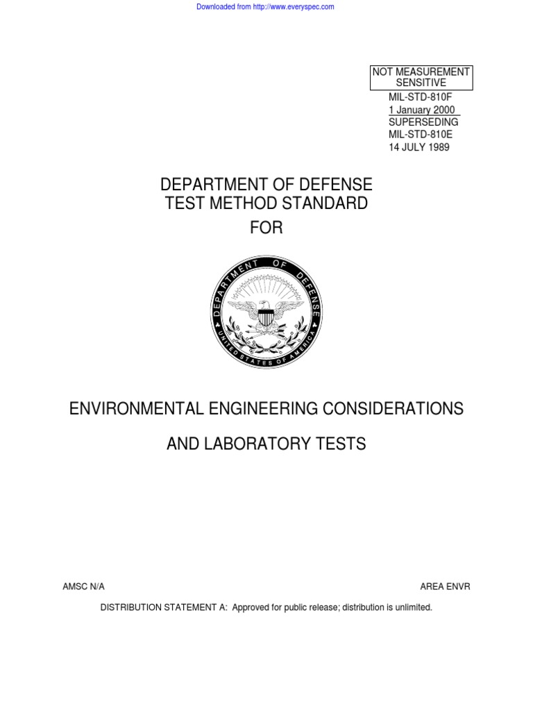 Mil STD 810F PDF | PDF | Science And Technology | Engineering