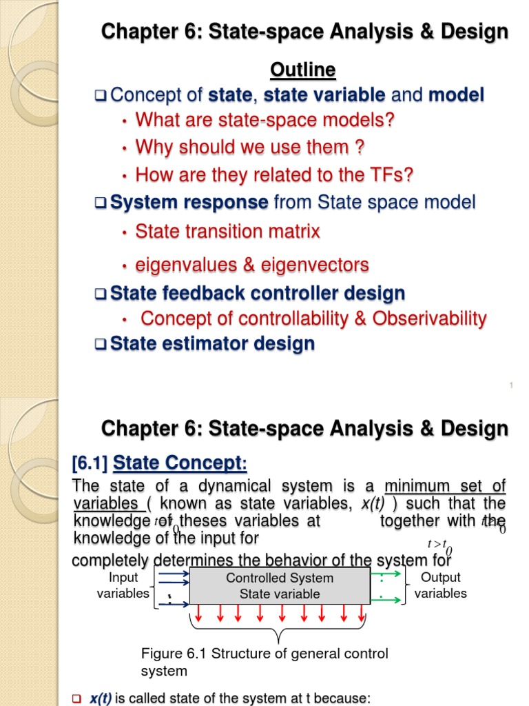 Chapter 6 State Space Analysis | PDF | Control Theory | Eigenvalues And Eigenvectors