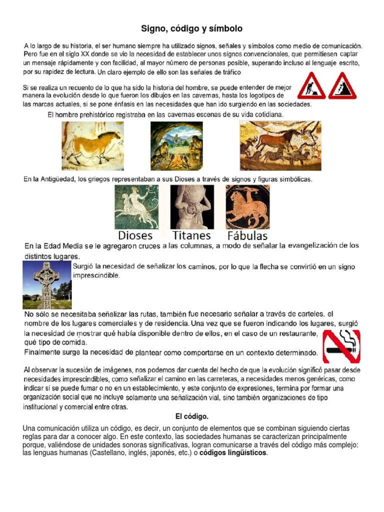 Signo, Código y Símbolo | PDF | Lenguaje de señas | Lingüística