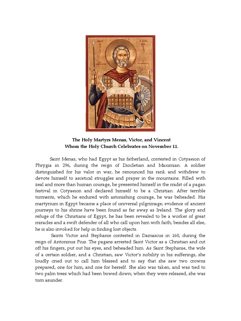 11 Menas | PDF | Ancient Mediterranean Religions | Religious Behaviour ...
