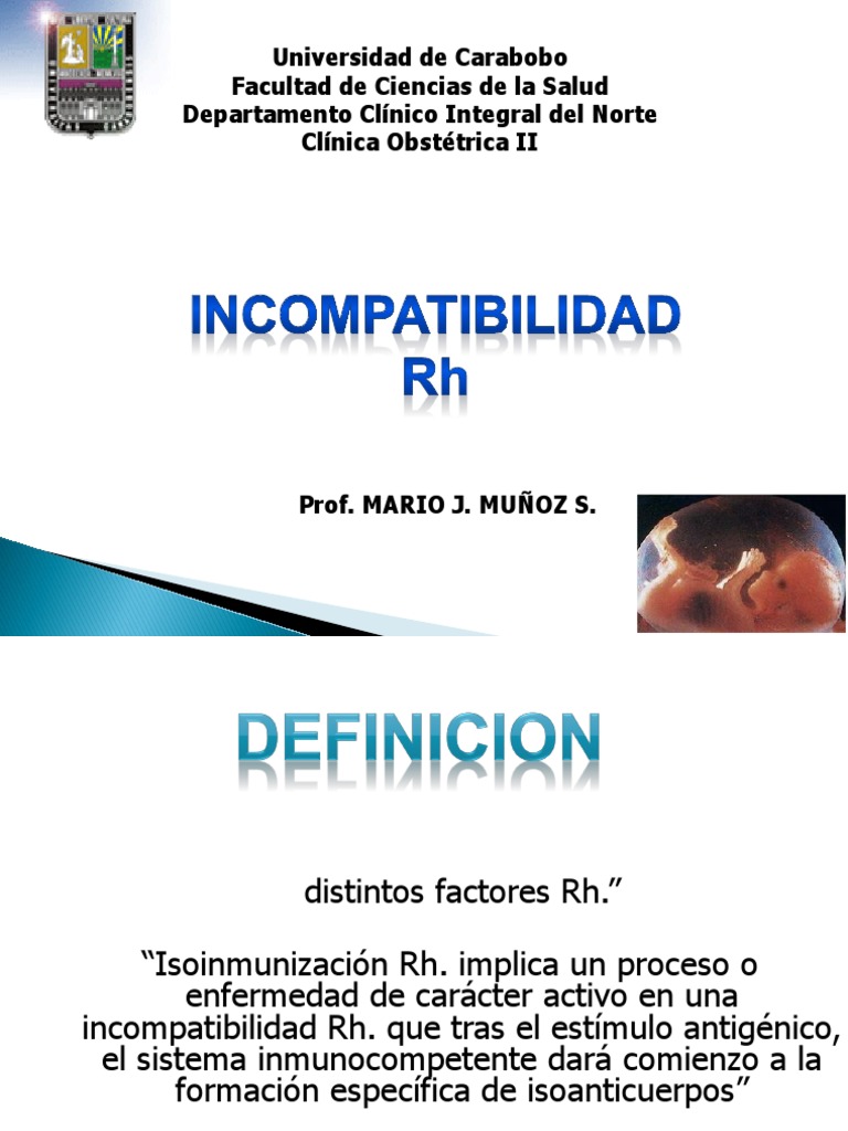 Incompatibilidad RH Corregido1 | PDF | Tipo de sangre | Hematología