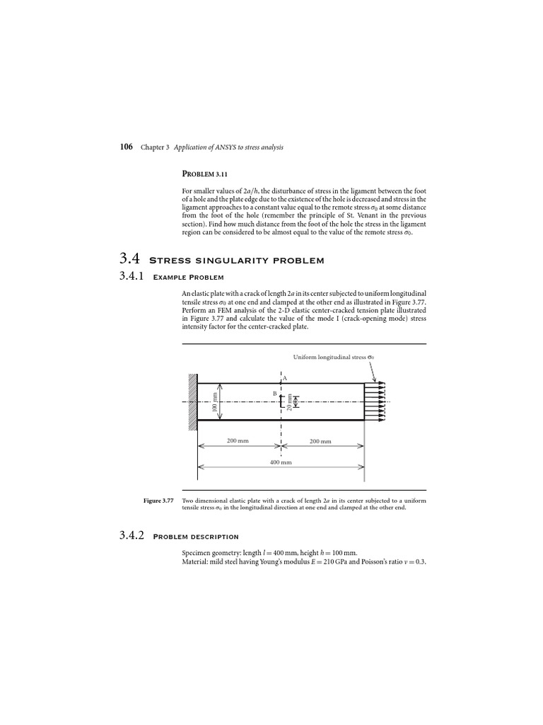 Crack Analysis in Ansys | PDF | Stress (Mechanics) | Mechanics