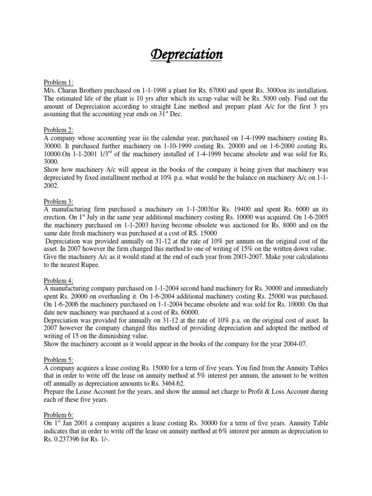 Depreciation | PDF | Annuity (European) | Depreciation