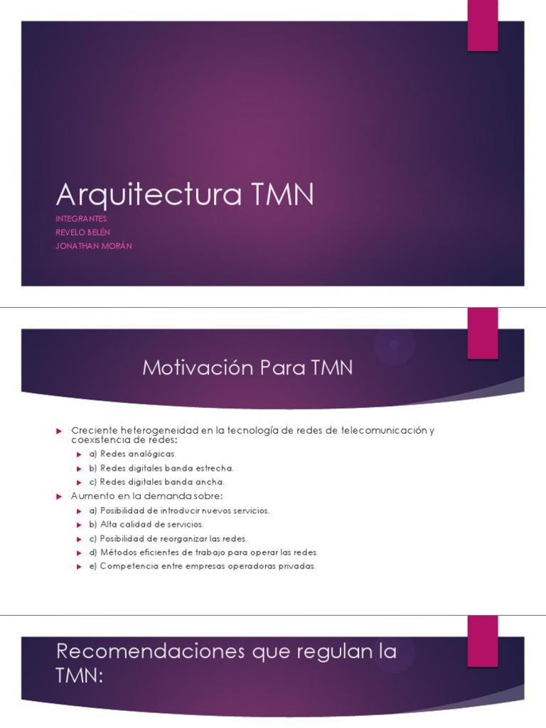 Arquitectura TMN | PDF | Modelo osi | Calidad de servicio