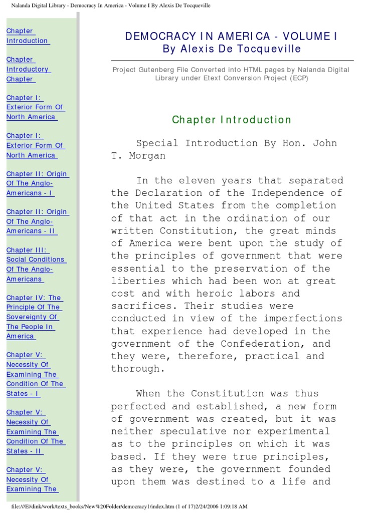 6 Tocqueville - Democracy in America | PDF
