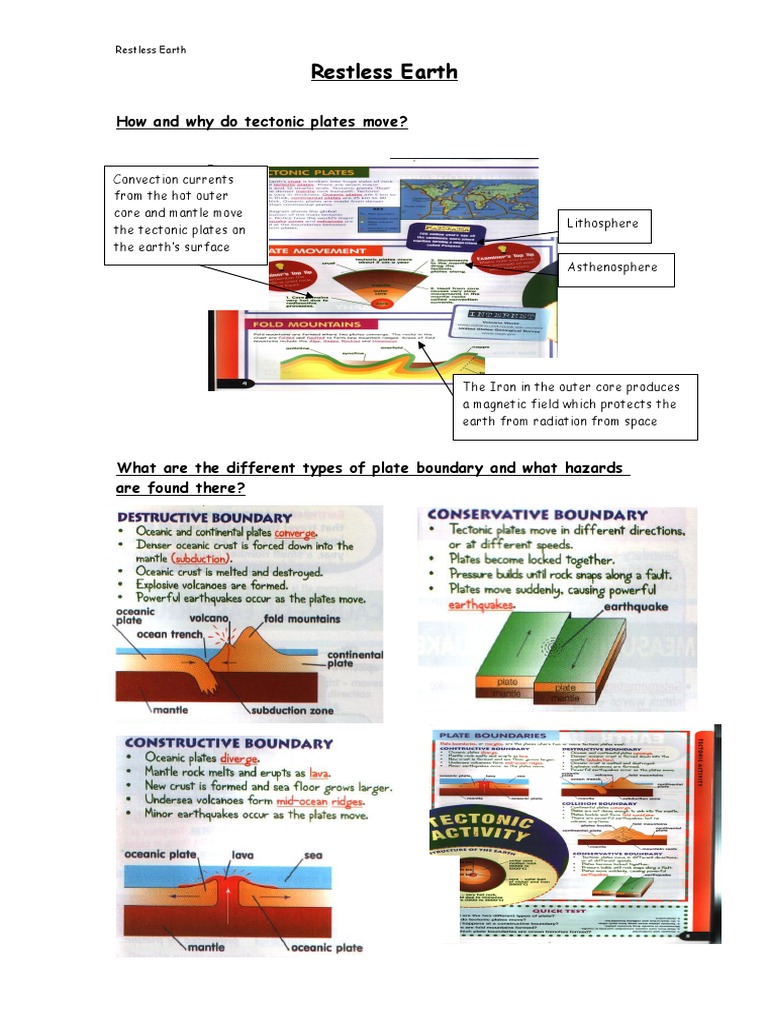 1 - Restless Earth | PDF | Plate Tectonics | Volcano
