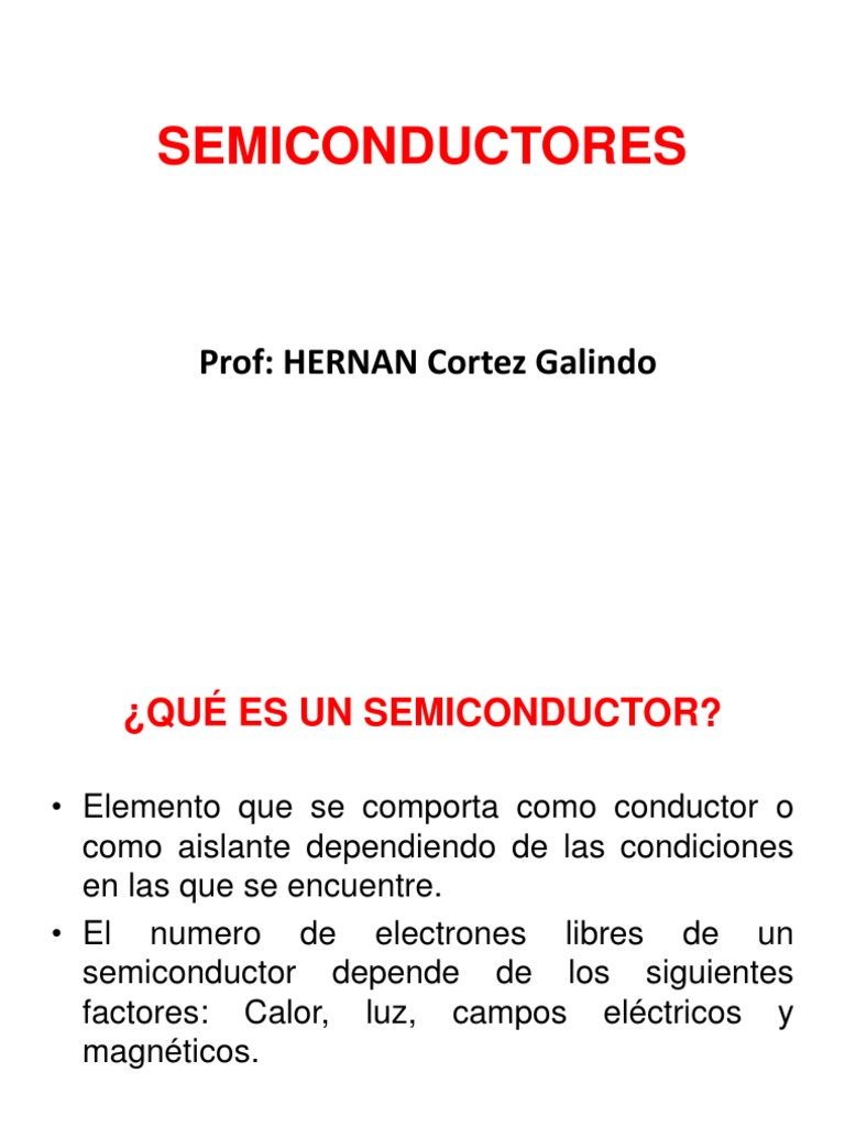 Semiconductor Intrinseco y Extrinseco UNI | PDF | Semiconductores ...