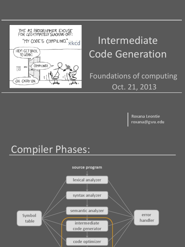 Intermediate Code Generation | PDF | String (Computer Science ...