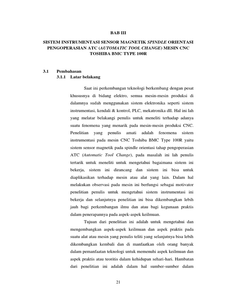 Sistem Instrumentasi Sensor Magnetik Spindle Orientasi Pengoperasian ...