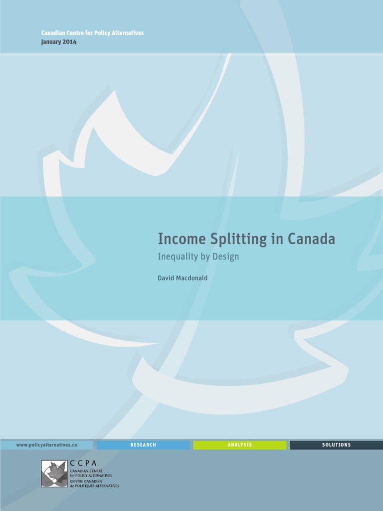 Income Splitting in Canada | PDF | Income Tax In The United States ...