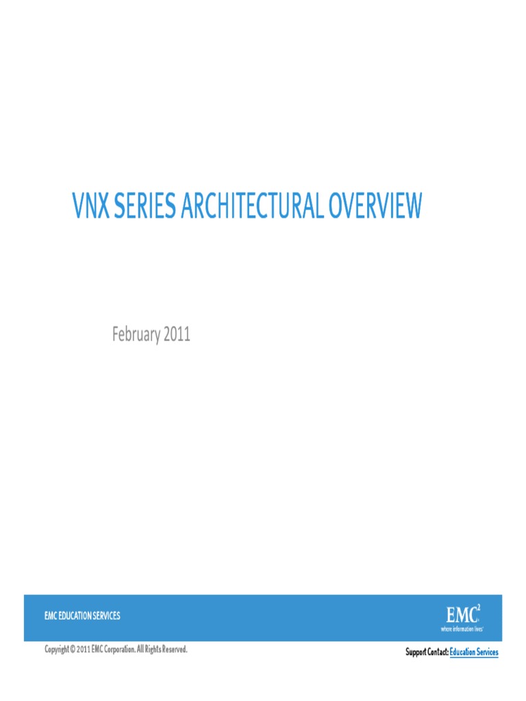 VNX Architectural Overview Final Produced | PDF | Input/Output | Disk ...