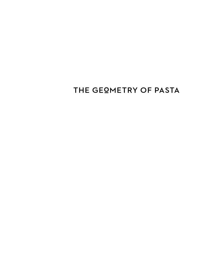 Geometry of Pasta | PDF | Pasta | Tomato Sauce