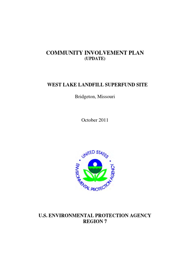 Community Involvement Plan, Updated October 2011 | PDF | Superfund ...