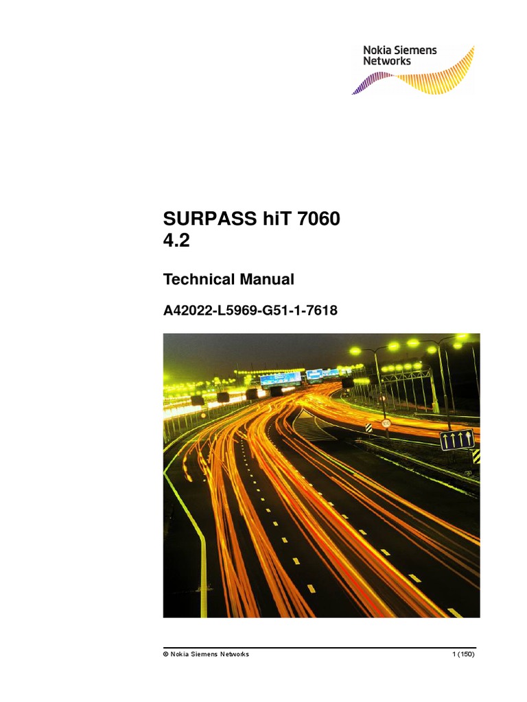 SURPASS HiT 7060 Technical Manual | PDF | Computer Network | Network Switch