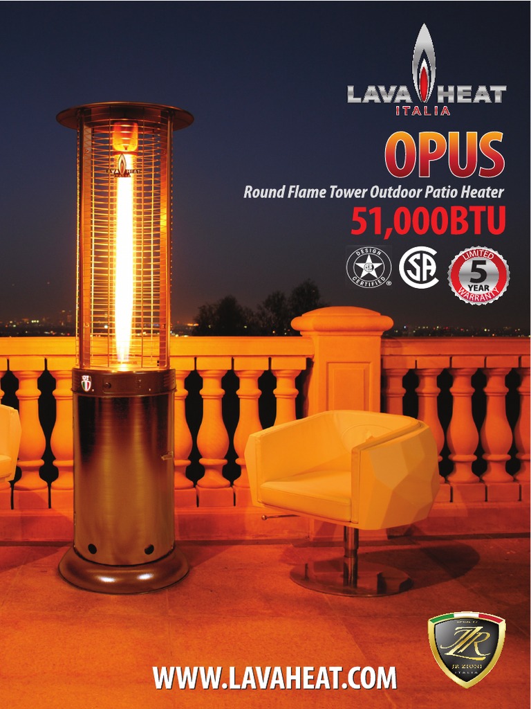 Lava Heat Italia - Opus Patio Heater - Owners Manual | PDF | Propane ...