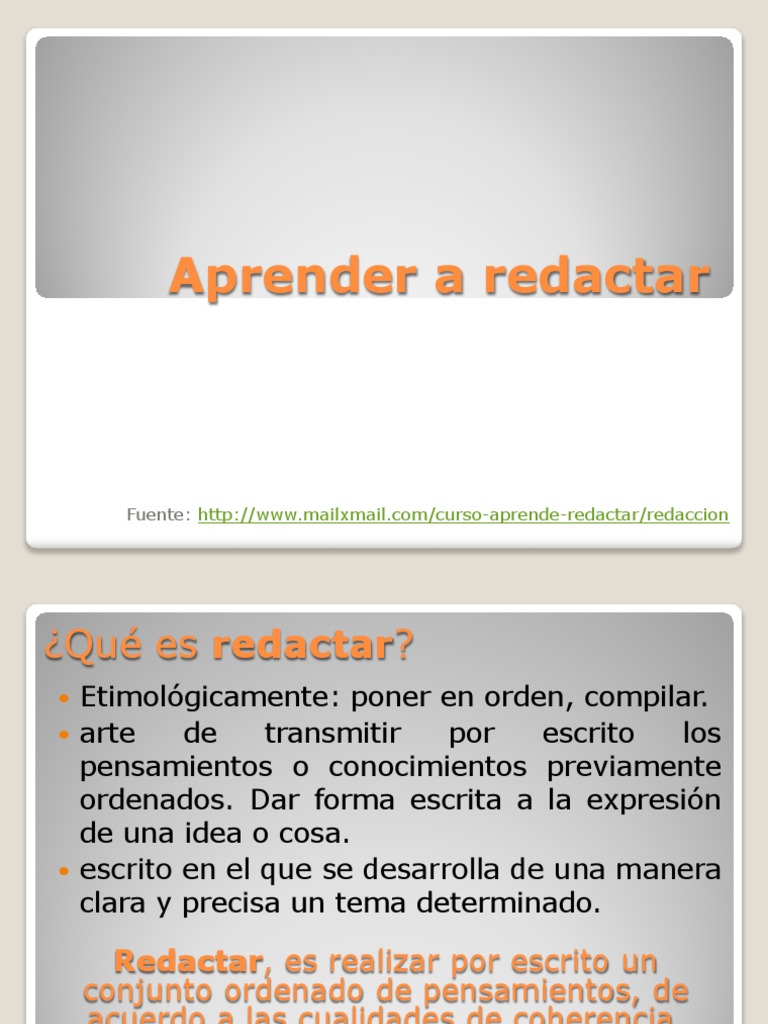 Aprender A Redactar | PDF | Lógica | Lingüística