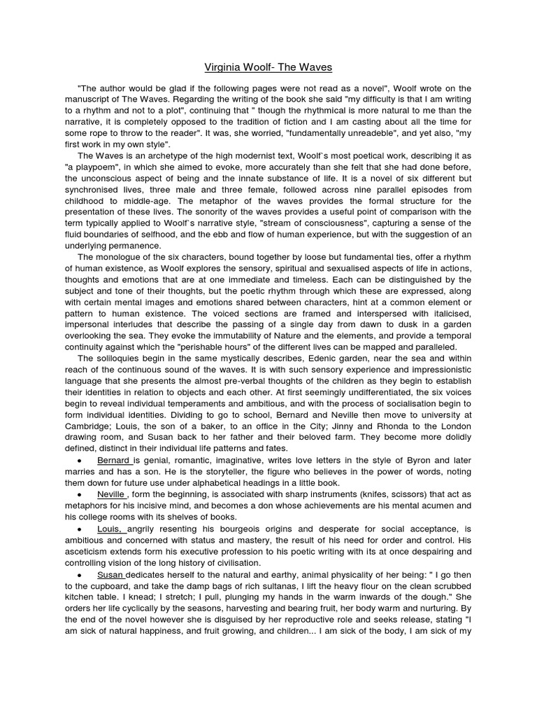 The Waves Critica Pdf The Waves Rhythm