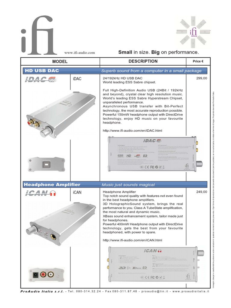 Ifi Listino Prezzi Al Pubblico | PDF | Amplifier | Headphones