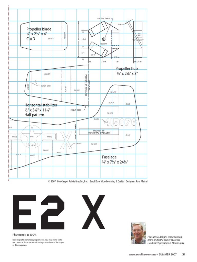 Airplane Whirligig Pattern 2