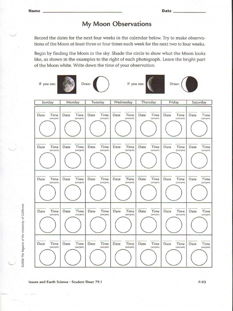 My Moon Observations | PDF