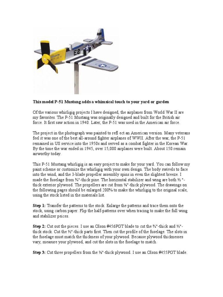 p51 Whriligig | PDF | North American P 51 Mustang | Conservation And ...