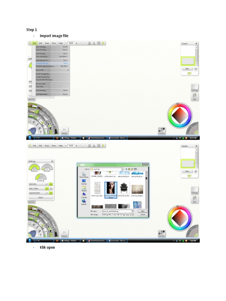 Tutorial Simlpe ArtRage by Choiruddin Leoboys | PDF