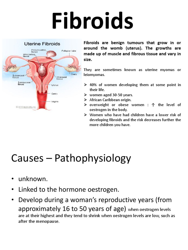 Fibroids Presentation | PDF | Human Reproduction | Gynaecology