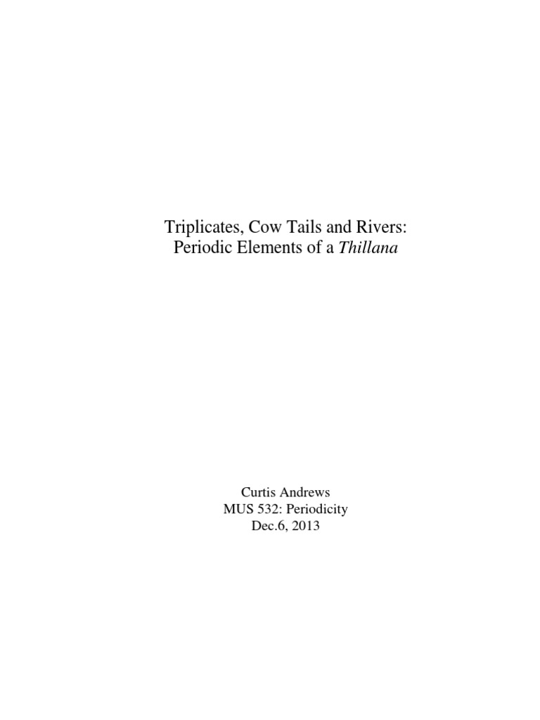 Essential Tala Elements in Lalgudi G. Jayaraman's Thillanas | PDF ...