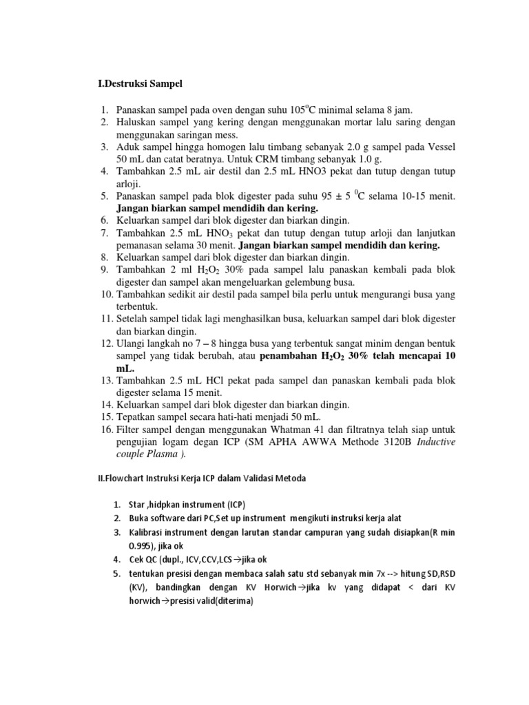 Buat Flowchart Instruksi Kerja Icp | PDF
